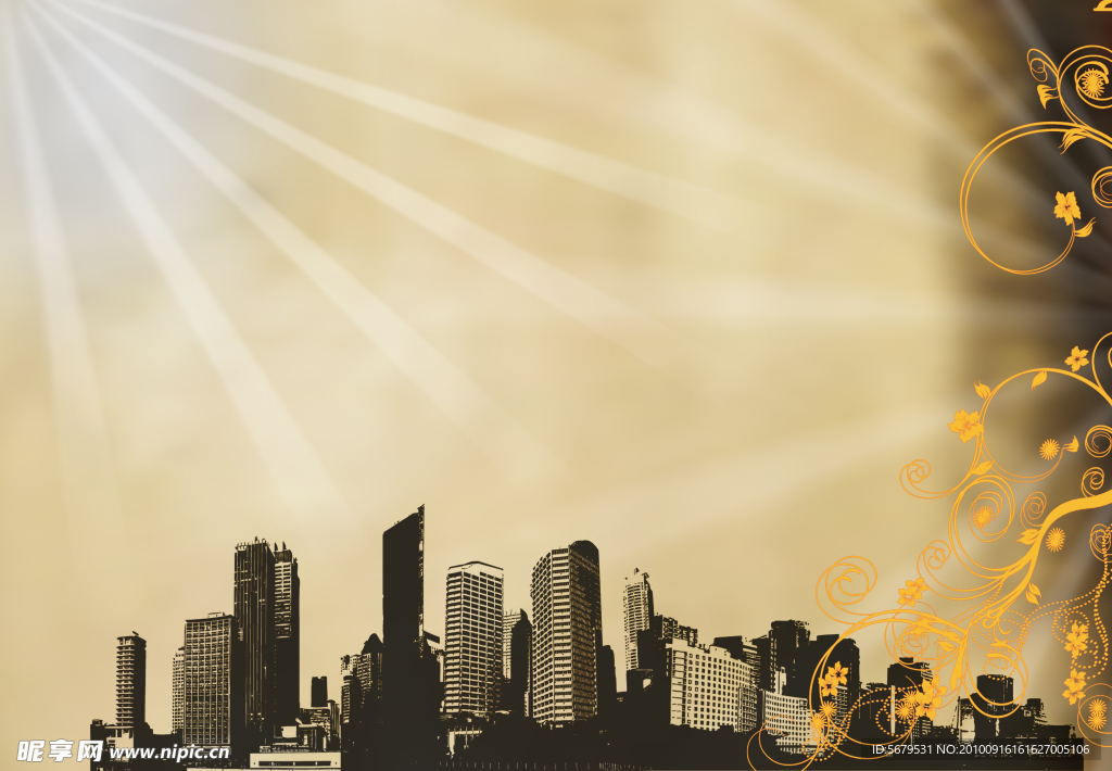 城市设计图__背景底纹_底纹边框_设计图库_昵图网