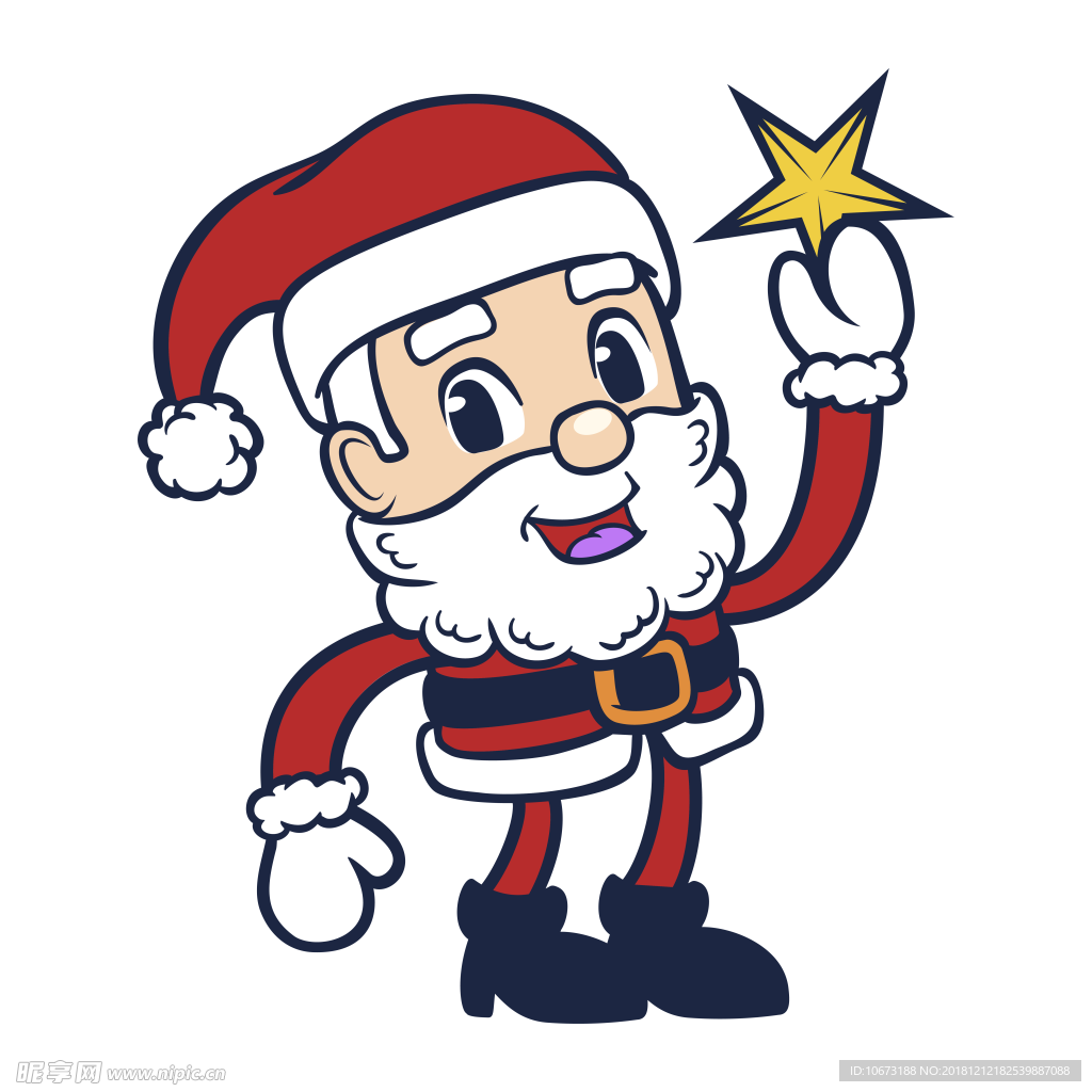 卡通圣诞老人设计图__图片素材_其他_设计图库_昵图网