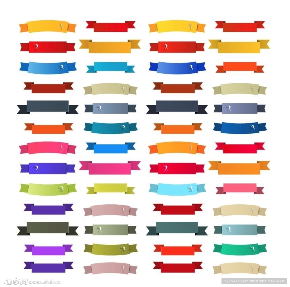 彩色丝带设计图__广告设计_广告设计_设计图库_昵图网