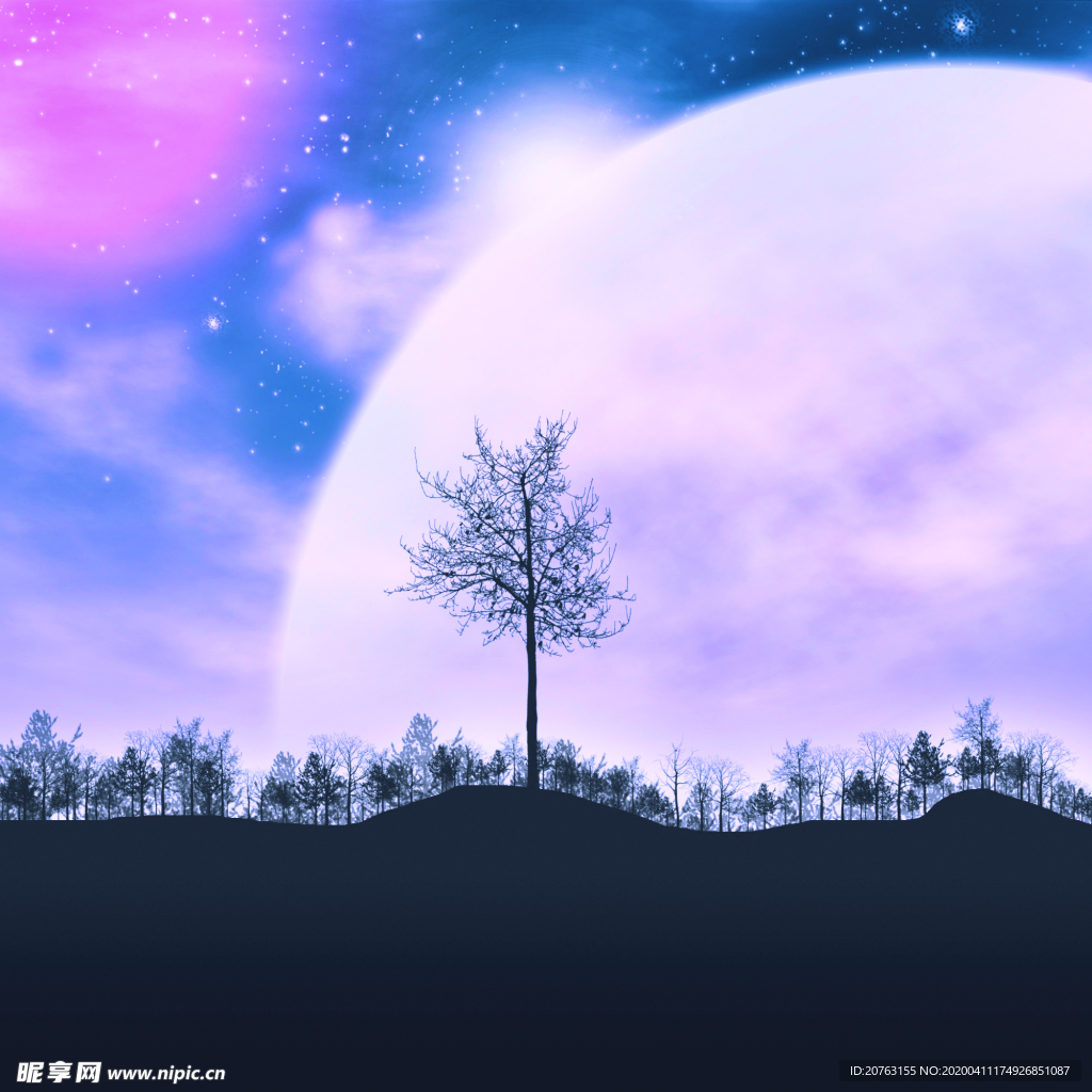 星空背景设计图__自然风光_自然景观_设计图库_昵图网