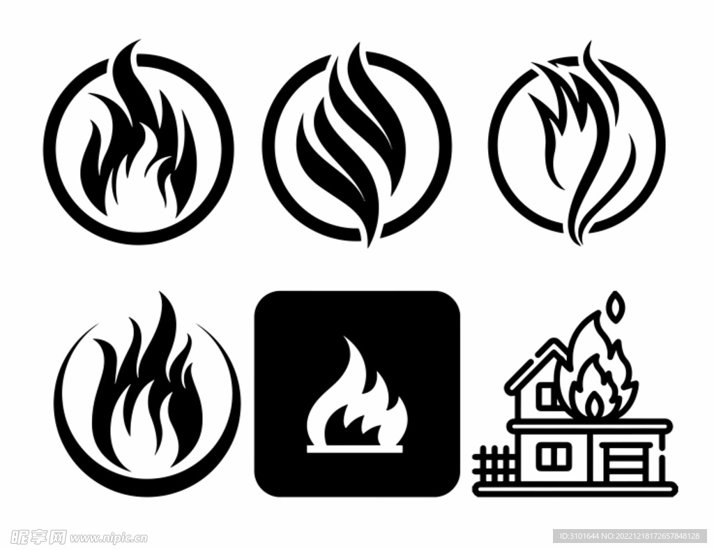 火图标设计图__其他图标_标志图标_设计图库_昵图网