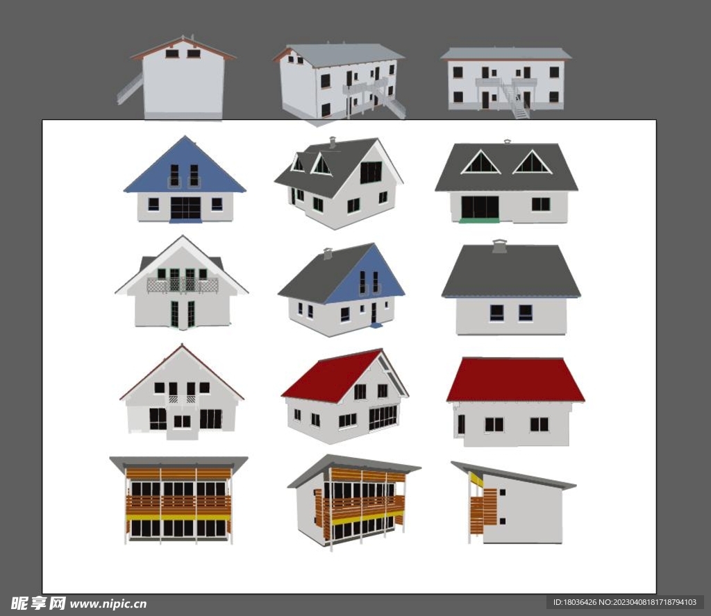 矢量房屋建筑房子设计图__其他_广告设计_设计图库_昵图网
