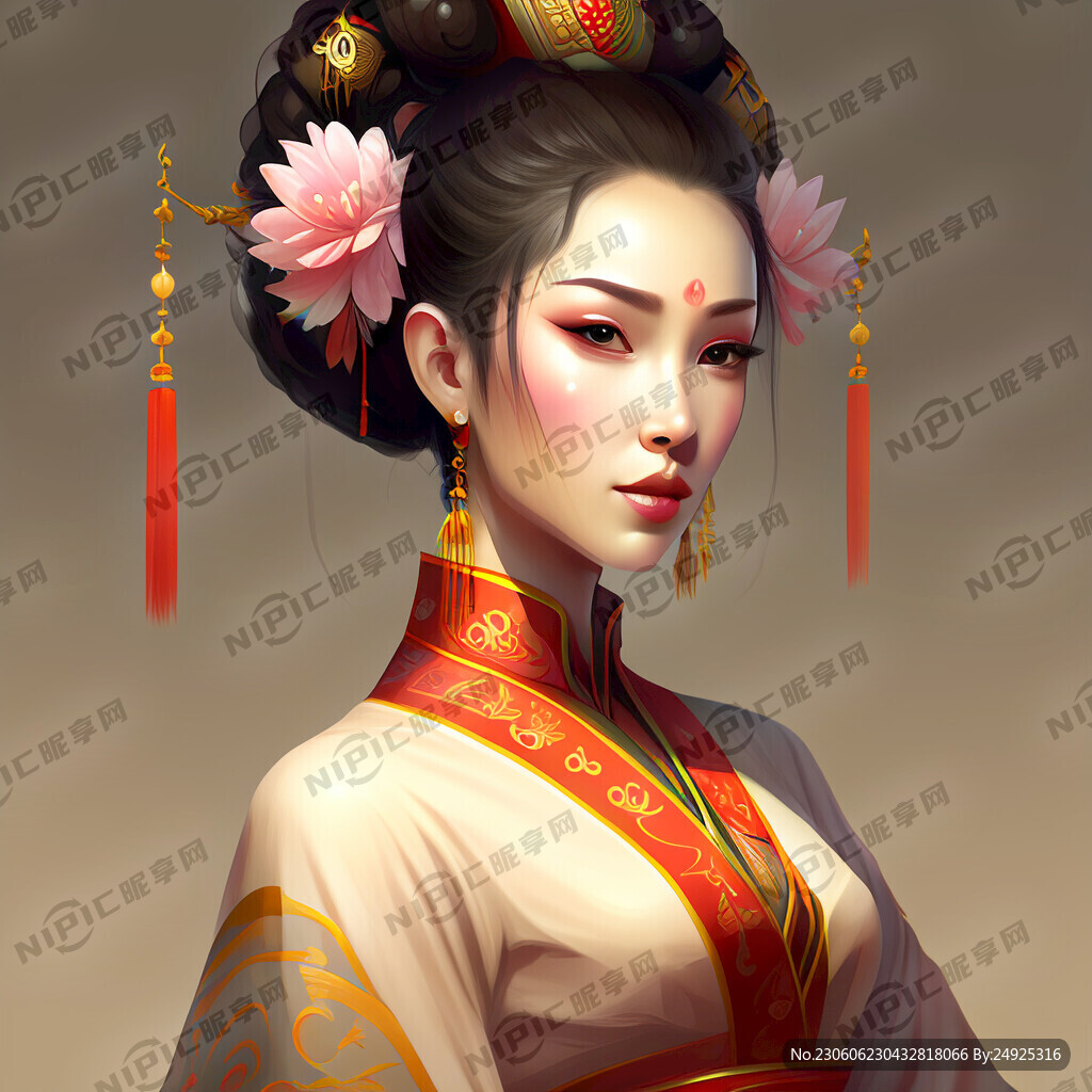 Ai创作图美女艺术 昵图网