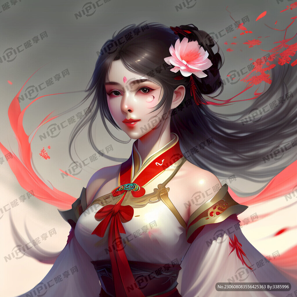 Ai创作图国风美少女 昵图网
