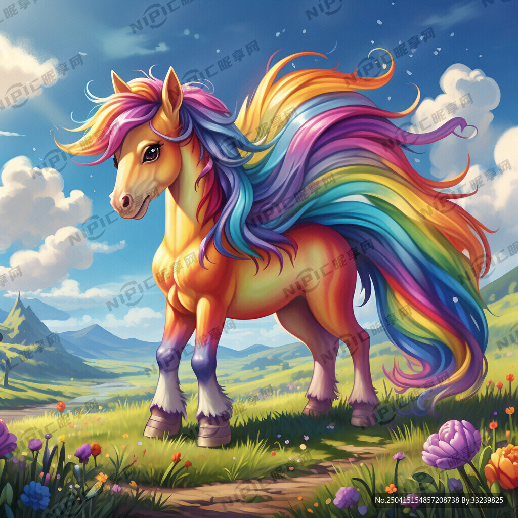 AI创作图彩虹小马 游戏nipic.com-昵图网